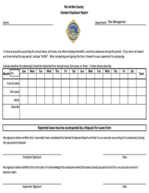 Fillable Online rio-arriba Timesheet Exempt - Rio Arriba County - rio ...