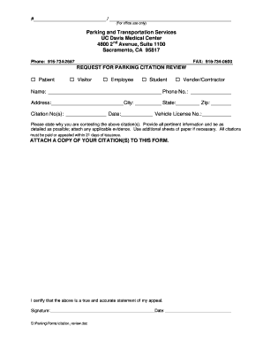 Fillable Online ucdmc ucdavis Citation Review Form Fax Email Print ...