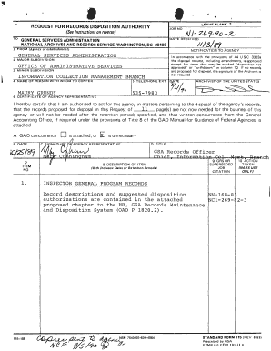 Fillable Online archives Inspector General Records - National Archives ...