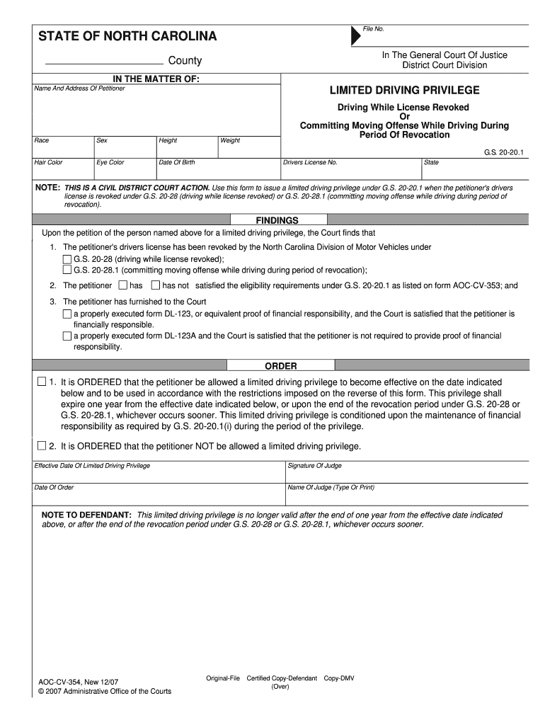 Fillable Online Limited Driving Privilege Fax Email Print - pdfFiller