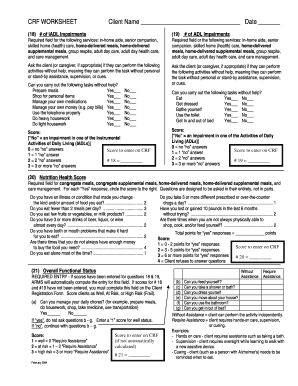 Fillable Online ncdhhs SAMPLE CRF WORKSHEET.doc - ncdhhs Fax Email ...