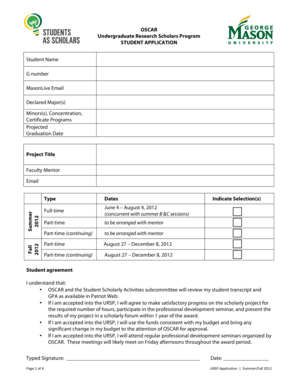 Oscar Gmu - Fill Online, Printable, Fillable, Blank | pdfFiller