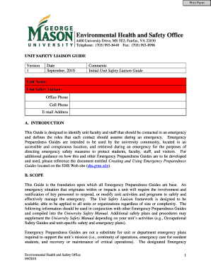 Unit Safety Liaison Guide - The Environmental Health & Safety Office ...