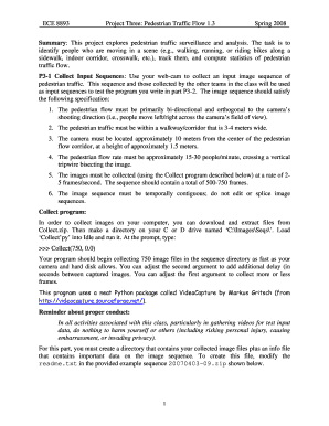 Fillable Online users ece gatech ECE 8893 Project Three: Pedestrian Traffic Flow 1.3 Spring 2008 ...