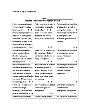 Fillable Online campus lakeforest Immigration Assessment - campus ...