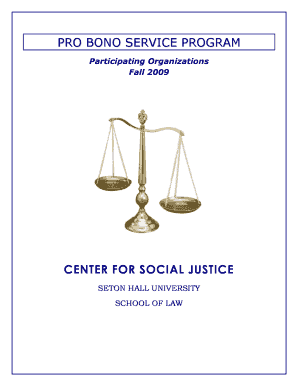 Participating Pro Bono Organizations - Fill and Sign Printable Template ...