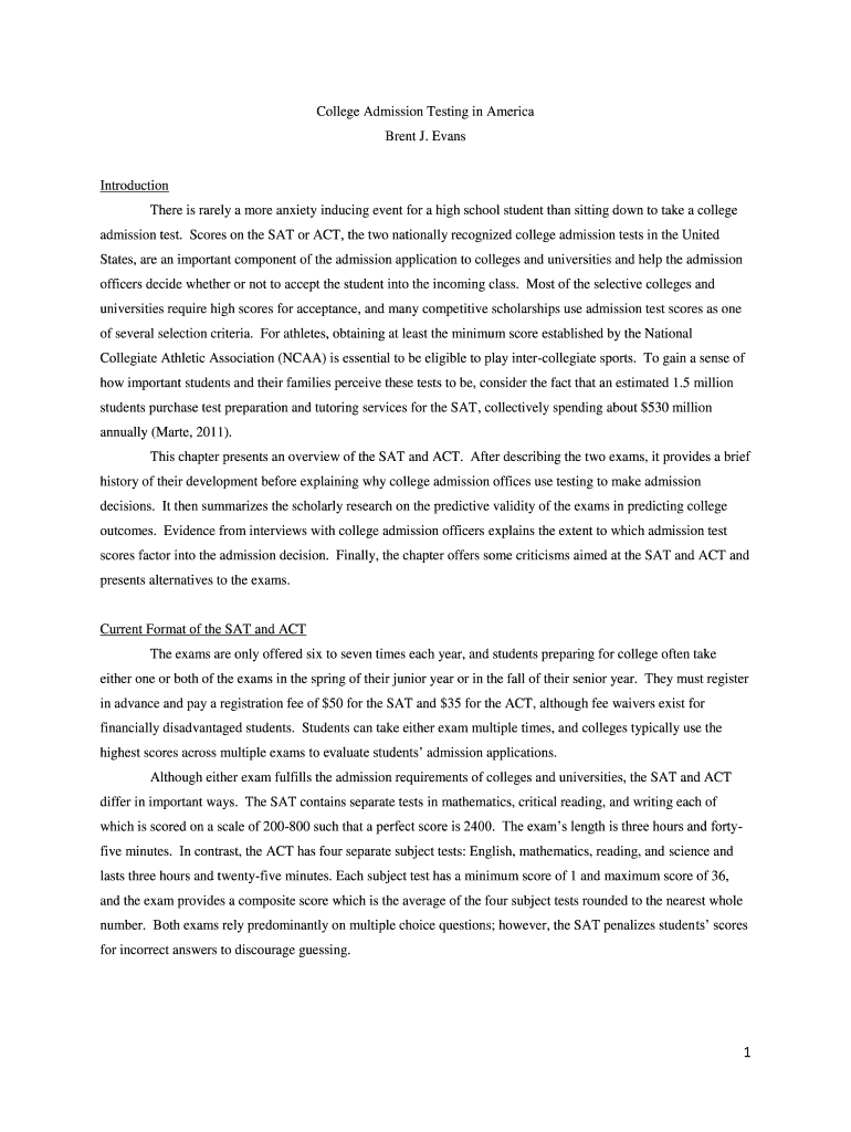 Pencils down: More U S colleges drop standardized tests: Fill out ...