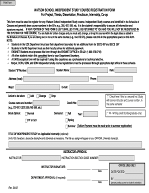Fillable Online www2 binghamton Independent Study Form - Binghamton University Fax Email Print ...