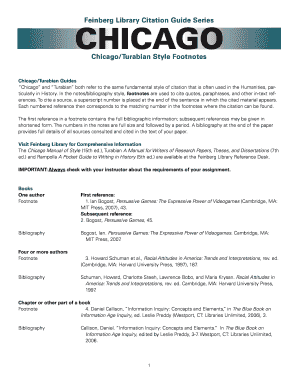 Fillable Online Chicago/Turabian Style Footnotes Fax Email Print ...