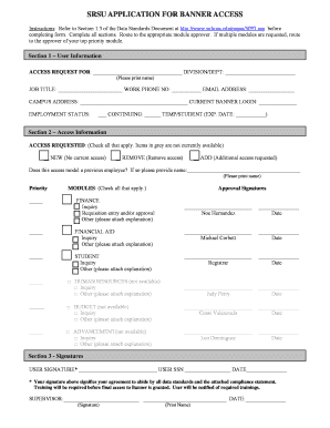 Fillable Online Appendix 5 Administrative Access Request Form - Sul ...