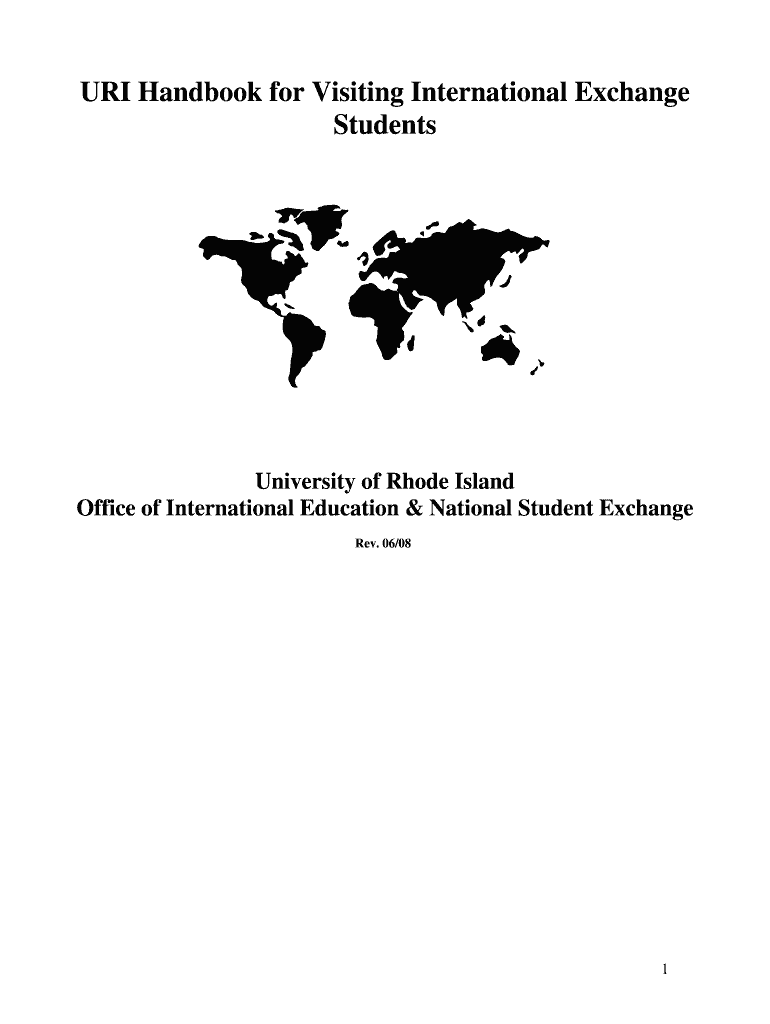 URI Handbook for Visiting International Exchange Students: Fill out ...