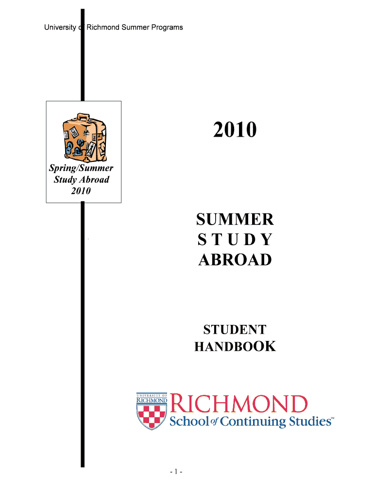 Summer Study Abroad Student Handbook Summer abroad student handbook ...