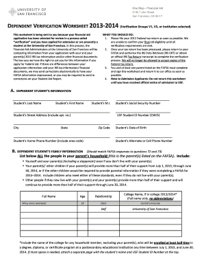 Fillable Online analytics usfca One Stop - Financial Aid 2130 Fulton Street San Francisco, CA ...