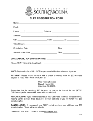 Eastern Florida State College CLEP Registration Form -COVID - Fill and ...