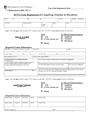 Fillable Online stthomas Registration-ACTC form for Augsburg Hamline Macalester.doc - stthomas ...