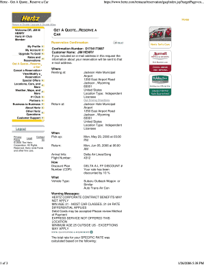 Fillable Online Hertz Monthly Car Rentals - Get Your Monthly Rental ...