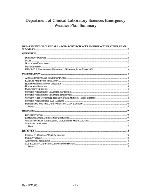 Fillable Online Department of Clinical Laboratory Sciences Emergency ...