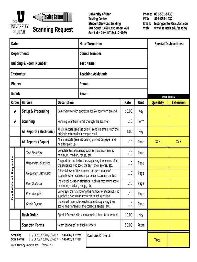 Fillable Online Scanning Request Form Fax Email Print - pdfFiller