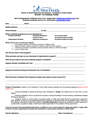 Fillable Online uwf Certificate in Medical Informatics - uwf Fax Email ...