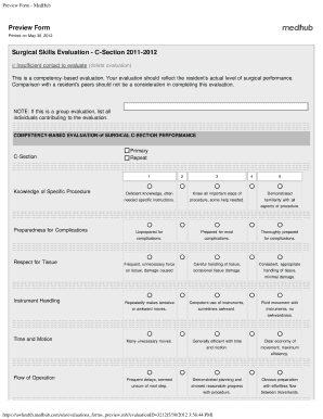 Fillable Online Preview Form - MedHub Preview Form Printed on May 30 ...
