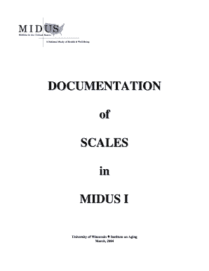 Fillable Online midus wisc MIDUS I Fax Email Print - pdfFiller