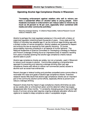 Fillable Online law wisc Operating Alcohol Age Compliance Checks in ...