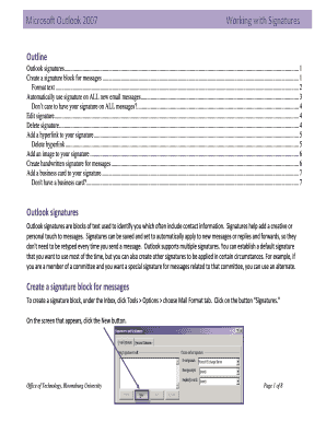 Fillable Online Outlook signatures Fax Email Print - pdfFiller