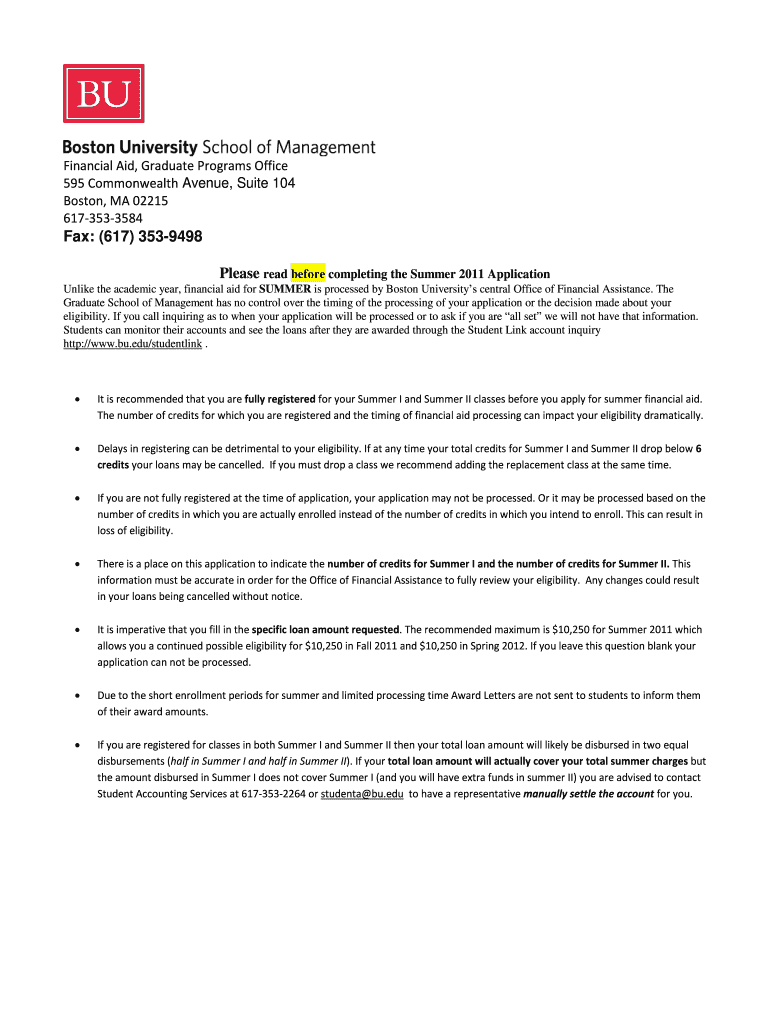Summer Federal Stafford Loan - SMG World - Boston University - smgworld bu: Fill out & sign ...
