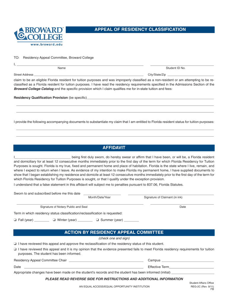 Fillable Online Residency Appeal Form Fax Email Print - pdfFiller