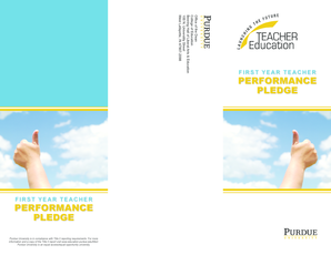 Fillable Online education purdue First Year Teacher Performance Pledge ...