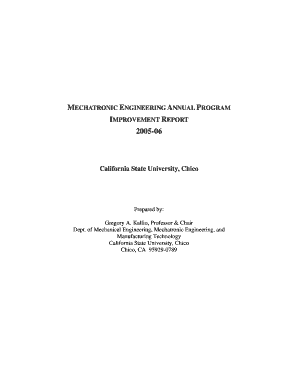 Fillable Online csuchico Mechatronic engineering annual program ... - CSU, Chico - csuchico Fax ...