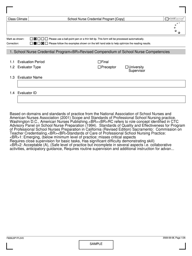 Fillable Online School Nurse Credential Program Evaluation Fax Email Print - pdfFiller