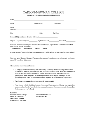 Fillable Online admissions cn Email Home Phone Cell Phone - admissions ...