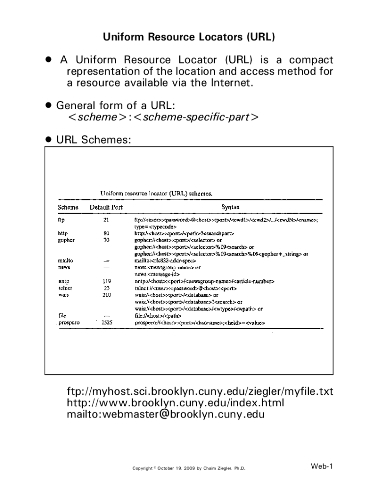 Fillable Online Uniform Resource Locators (URL) and HTTP Protocol Fax ...