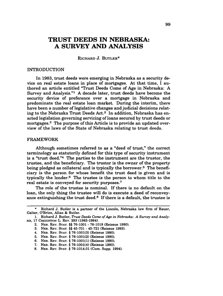 TRUST DEEDS IN NEBRASKA:: Fill out & sign online | DocHub