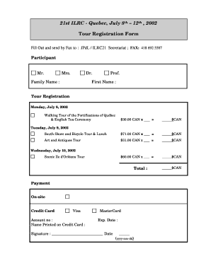 Fillable Online 21st ILRC - Quebec, July 8th Fax Email Print - pdfFiller