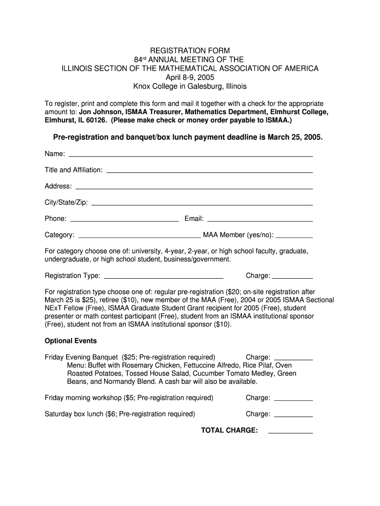 Fillable Online Annual Meeting Registration Fax Email Print - pdfFiller