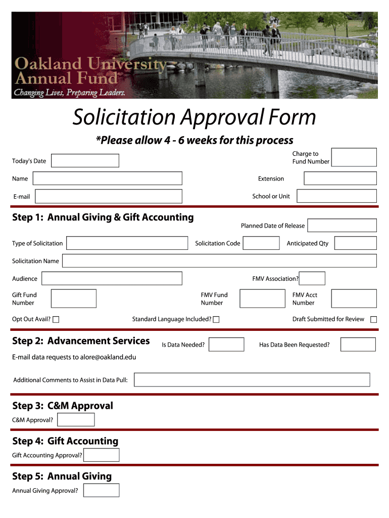 Fillable Online Solicitation Approval Form Fax Email Print - pdfFiller