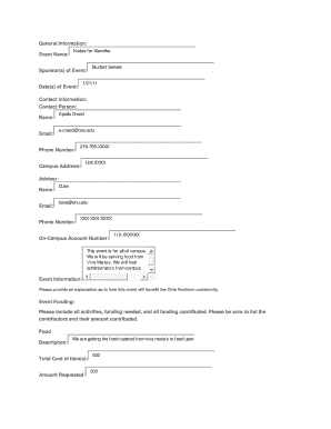 Fillable Online webstu onu Sample Specific Event Form - ONU ...