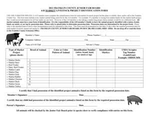 Fillable Online franklin osu 2011 Market Livestock ID Form - Franklin ...