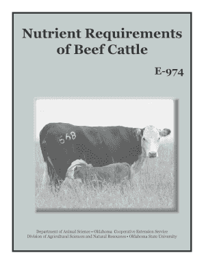 Fillable Online Nutrient Requirements of Beef Cattle - OSU Extension ...