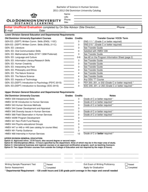 Fillable Online dl odu 20112012 Old Dominion University Catalog - dl ...