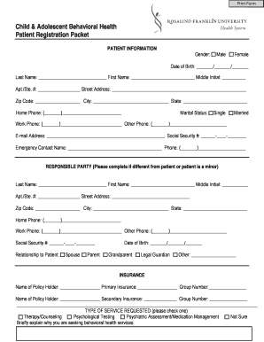 Child & Adolescent Behavioral Health - Fill and Sign Printable Template ...
