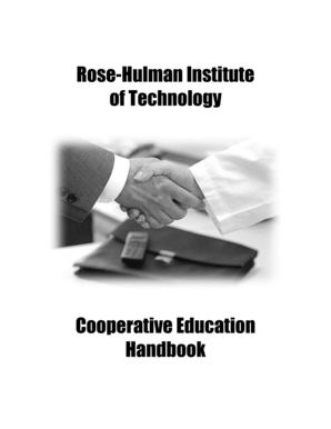 Fillable Online rose-hulman Co-op Handbook - Rose-Hulman Institute of ...