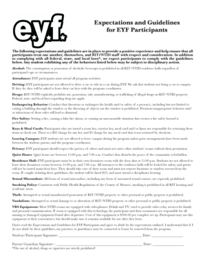 Fillable Online ntid rit Expectations and Guidelines for EYF ...