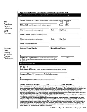 Fillable Online Application for the American Express Fax Email Print ...