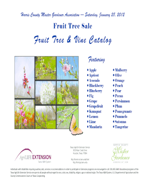 Fillable Online hcmga tamu Fruit Tree Sale Fruit Tree & Vine Catalog ...