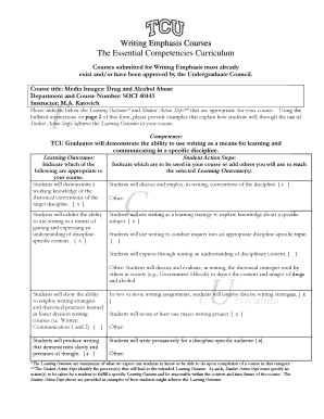 Fillable Online Submission Form - TCU Core Curriculum Fax Email Print ...
