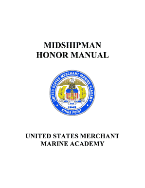 Fillable Online usmma MIDSHIPMAN HONOR MANUAL 8-7 - US Merchant Marine ...