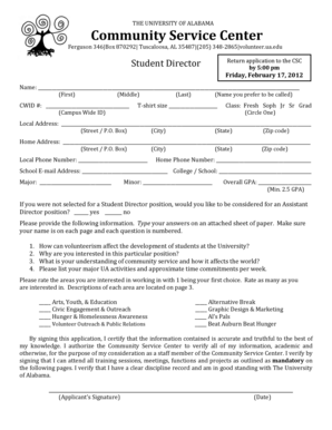 Fillable Online Return application to the CSC Fax Email Print - pdfFiller